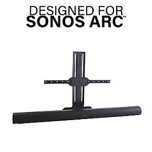 Sanus Soundbar TV Mount Designed for Sonos Arc Sound bar - Height & Depth Adjustable for Dolby Atmos - Universal Compatibility Other TV Mounts - Easy Assembly -OSSATM