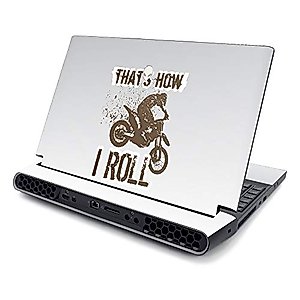 MightySkins Skin Compatible with Alienware Area-51M 17" (2019) - Motocross | Protective, Durable, and Unique Vinyl Decal wrap Cover | Easy to Apply, Remove, and Change Styles | Made in The USA