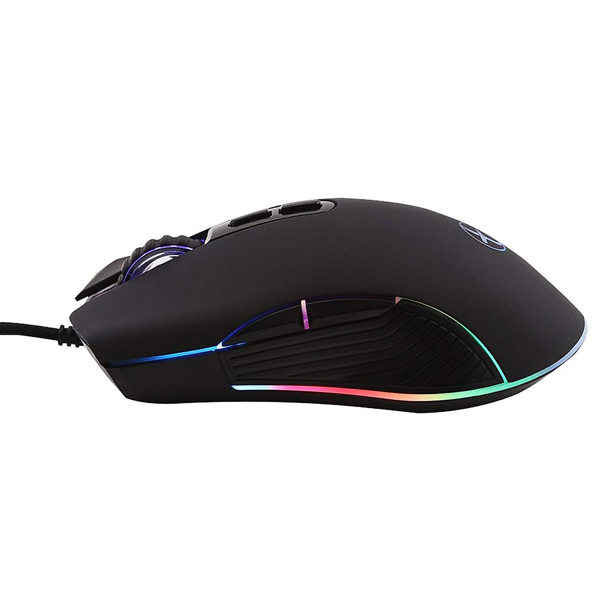 FIRSTMEMORY USB C Mouse Type C Ergonomic Wired Mouse RGB Gaming Mouse Optical Mice with Adjustable DPI 800/1600/2400/3200 Compatible with Notebook, PC, Laptop, MacBook and All Type-C Device (Black)