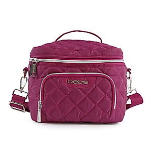 BEBE Women's Gigi Reusable Insulated Lunch Box Tote Bag, Wine, One Size