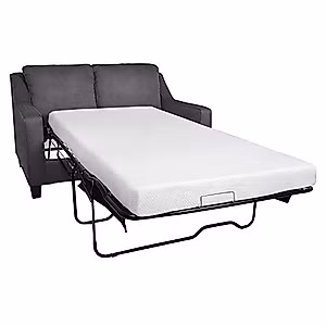 Milliard 4.5 Inch Memory Foam Replacement Mattress with Breathable, Waterproof and Washable Cover for Twin Size Sleeper Sofa and Couch Beds (Sofa Not Included) - Twin