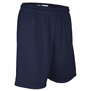 Game Gear PT-6479-CB Men’s and Women’s Solid 9" Performance Fitness Short-Sweat, Odor Control (X-Small, Navy)