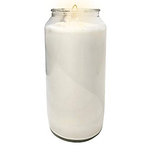 Hyoola 7 Day White Prayer Candle in Glass Jar- 2 Pack - Memory Candle for Religious, Memorial, Vigil and Emergency - 100% Vegetable Oil Wax