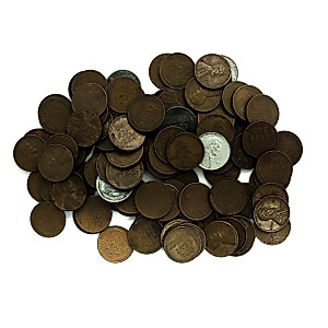 1 P, D, S Wheat Pennies Collection of 100 Various Dates + Bonus 10 Coins Circulated