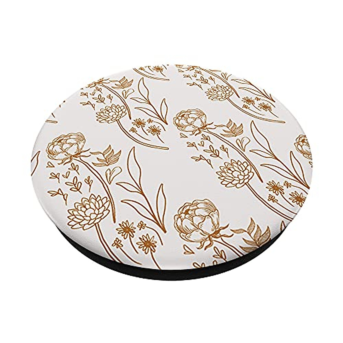 Flowers Floral Beige Terracotta Bohemian Aesthetic Women PopSockets Swappable PopGrip