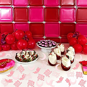 Cyodoos 100 Pieces Baby Shower Confetti - It's a Girl Sweet Baby Confetti Decorations Pink Girl Table Scatter Confetti, Sprinkles Decor Confetti for Baby Shower Gender Reveal Party Supplies