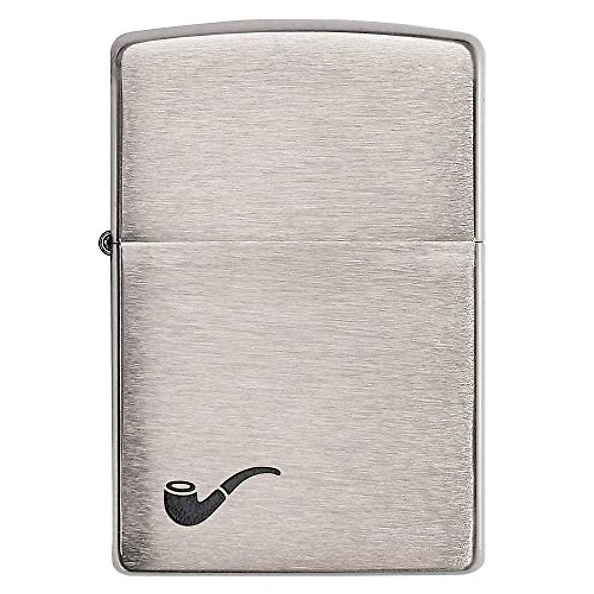 Zippo Unisex-Adult Pipe Lighter, Brushed Chrome Black Pipe, One Size