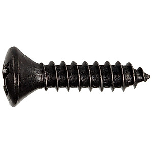 Hillman 2855 6 x 5/8-Inch Oval Head Black Chromate Decorative Sheet Metal Screw, 40-Pack