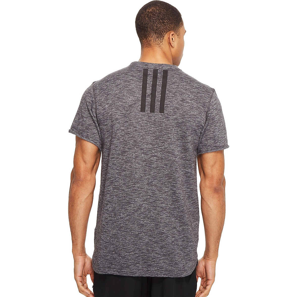 adidas Men's Basketball Cross Up Tee, Utility Black, Large