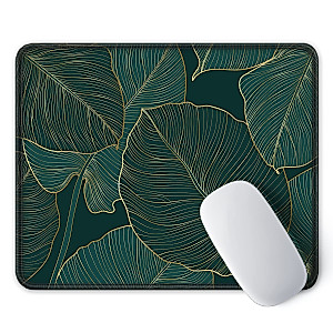 ITNRSIIET Mouse Pad with Stitched Edge Premium Textured Smooth Precise Operation Waterproof Washable Non-Slip Rubber Base Desktop Protection Mat, 10.2×8.3×0.12 inches, Palm Texture