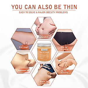 Hot Cream, Fat Burning Cream for Tummy, Abdomen, Belly, Legs, Arms, Buttocks and Waist, 8.8oz
