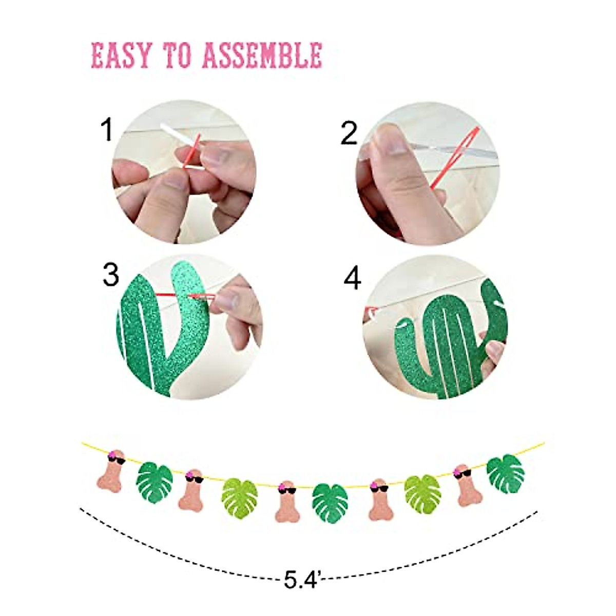 Tropical Bachelorette Party Banner Tropical Palm Leaves Banner for Beach Bachelorette Party Hawaiian Luau Summer Tropical Bach Party Decorations