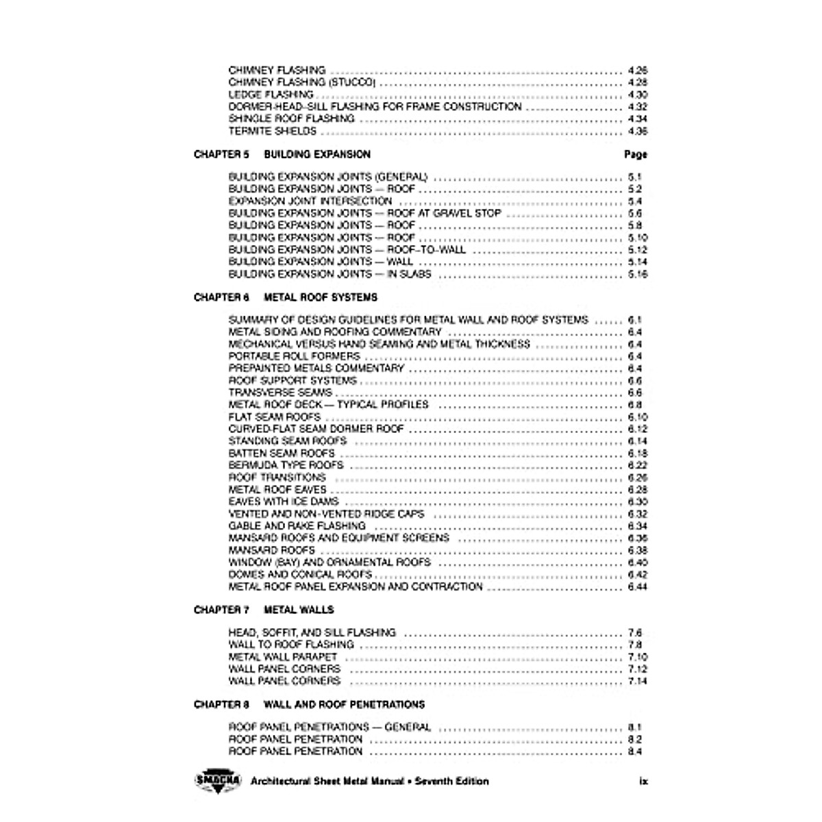 Architectural Sheet Metal Manual