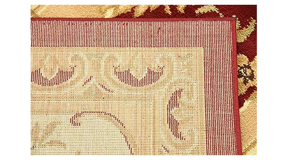 Unique Loom Versailles Rug 8x10 Burgundy Ivory Elegant Floral Design