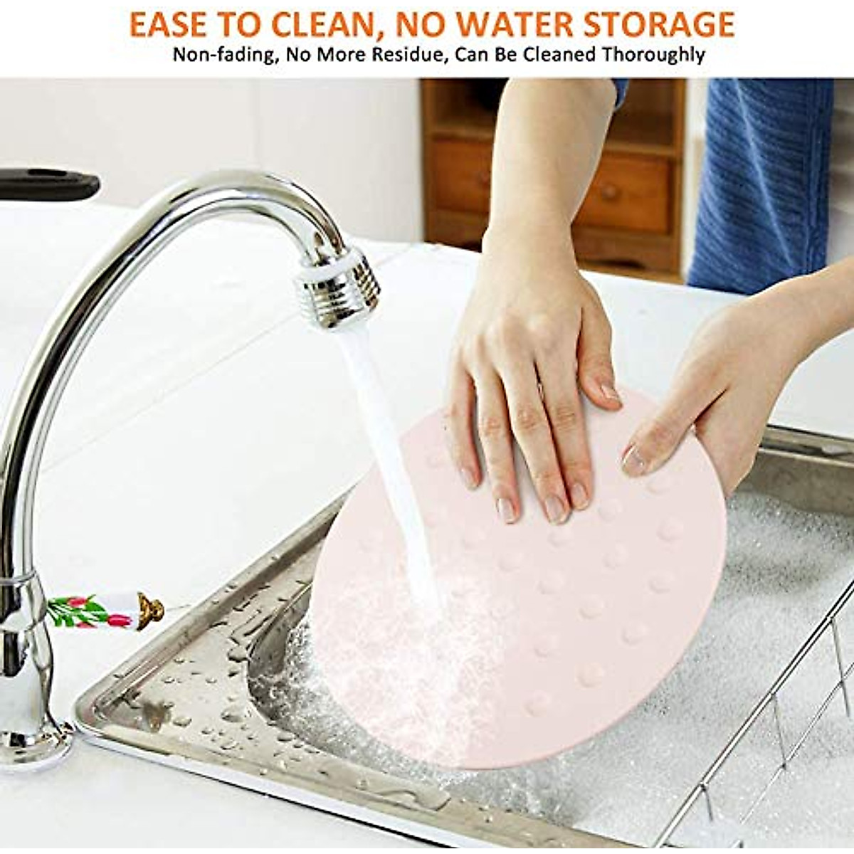 Silicone Trivet Mat Pot Holders, 5 Pack Heat Resistant Non-Slip Kitchen Trivets, Super Soft Flexible Easy to Wash and Dry, Perfect for Hot Pots and Pans, Dining Table and Countertop, Jar Opener