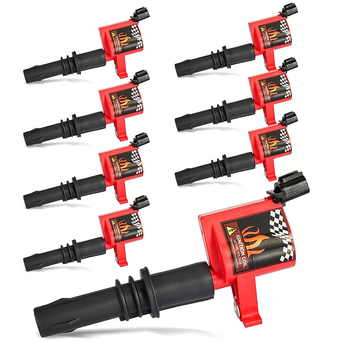 CarBole DG511 Ignition Coils Compatible with 1999-2008 Ford F250 F350 Super Duty Lincoln Mercury V8 V10 4.6L 5.4L 6.8L Replacement for FD508 E508 UF537 IC558 5C1584 (Pack of 8pcs)