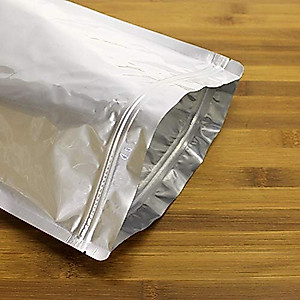 AwePackage Mylar Aluminum Foil Zipper Bag for Long Term food storage and collectibles - vacuum seal (50, Half Gallon(8x12"))