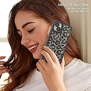 ZIYE for iPhone 13 Case Leopard Pattern Clear Phone Case with Camera Protection,Silicone TPU Phone Protective Cover Cheetah Design Cases Compatible with iPhone 13 6.1 Inch
