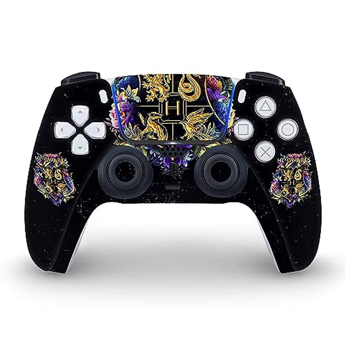 Head Case Designs Officially Licensed Harry Potter Hogwarts Crest Graphics Vinyl Faceplate Sticker Gaming Skin Decal Compatible with Sony Playstation 5 PS5 Disc Edition Console & DualSense Controller