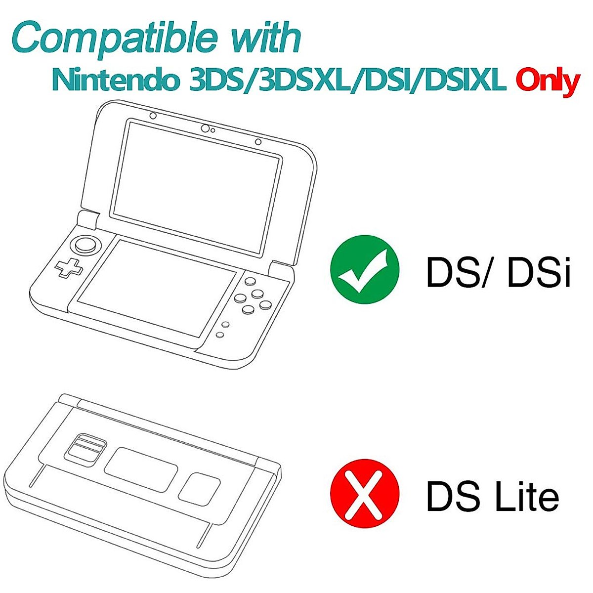 Ssgame AC Adapter Power Charger for 2DS XL/ 2DS/ 3DS XL/ 3DS/ DSI XL/DSI, Not Compatible with DS Lite (1 Pack)
