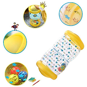 QINGBAO Baby Crawling Toy Fitness Toys Exercise Your Baby's Hearing and Touch Exercise Your Baby's Muscles and Coordination (Yellow)