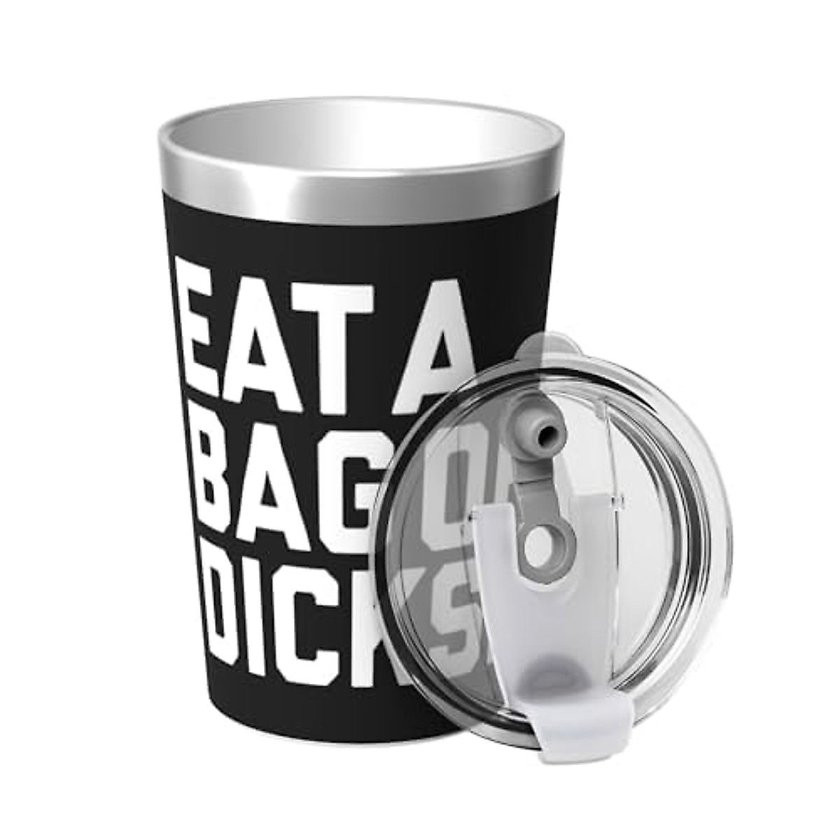 Eat A Bag Of Dicks Insulated Stainless Steel Tumbler 12 Oz Thermos Come With Straw Leak-Proof Travel Mug Cup