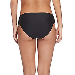 Body Glove Women's Standard Smoothies Nuevo Contempo Solid Full Coverage Bikini Bottom Swimsuit, Black, X-Large