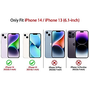 NITITOP Compatible for iPhone 13/ iPhone 14 Case Cute Pink Stars Curly Wave Frame Shape Shockproof Soft TPU 2 in 1 Phone Cover for Women Girl-White Pink Star