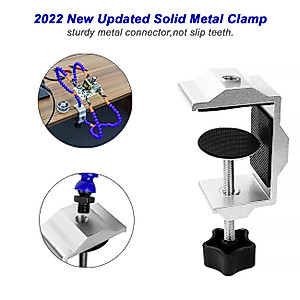 Helping Hands Third Hand Soldering 4 Arms with Adjustable Vise Tabletop-Clamp Base Perfect for Pcb Repair, Jewelry Solder Holder (N-Y4BE-SY9)
