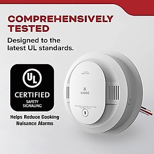 Kidde Hardwired Smoke Detector, 10-Year Battery Backup, Interconnectable, LED Warning Light Indicators, 4 Pack