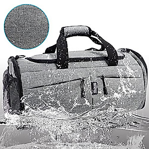 Noelen Gad Travel Duffle Bag for men 50L Medium Sports Gym Bag with Dry wet separation Pocket & Shoes Compartment Weekender Overnight Backpack for Traveling Duffel Bag Backpack (Grey)