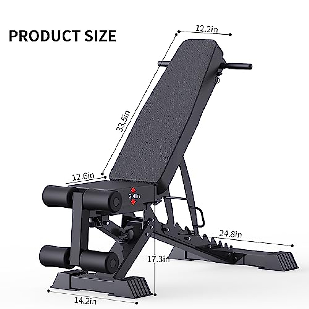K KINGKANG Adjustable Weight Bench, 1100 LB Weight Capacity Heavy-duty Workout Bench, Extended Head, and Neck Protection Design, Foldable Flat/Incline/Decline Exercise Multi-Purpose Bench for Home Gym