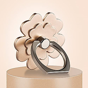 Bonitec Cell Phone Ring Holder Stand Flower 360 Rotation Phone Holder Ring Grip Kickstand Compatible with Most of Smartphones, Gold