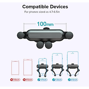 TXY Universal Car Phone Holder GPS Stand Gravity Stand for Phone in Car Stand No Magnetic Air Vent Mount