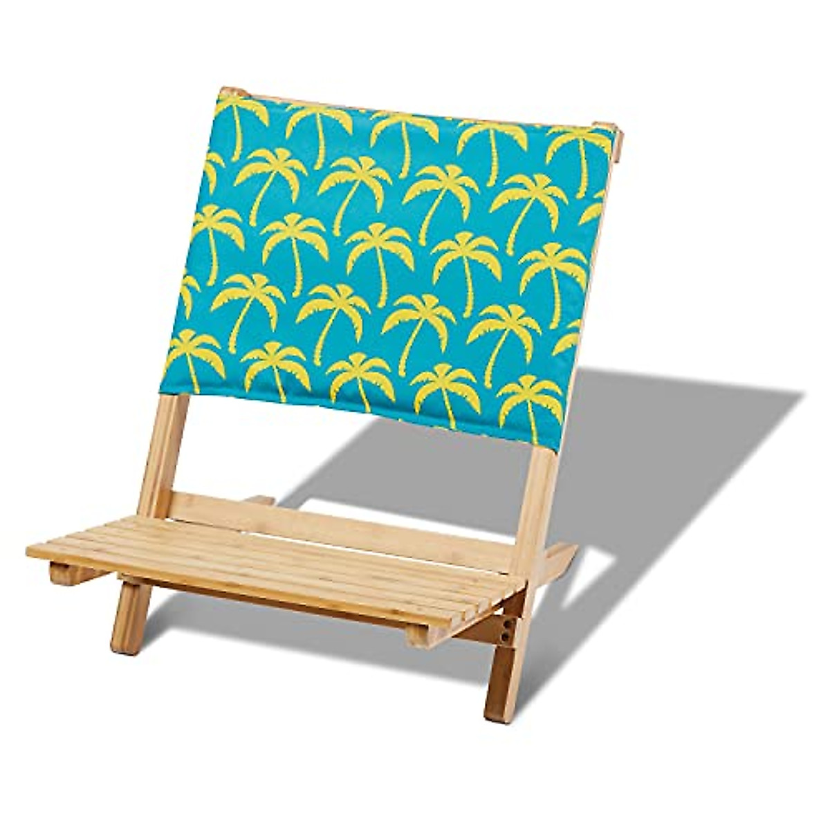 Duck Covers Bamboo Beach Chair, Real Teal Palm