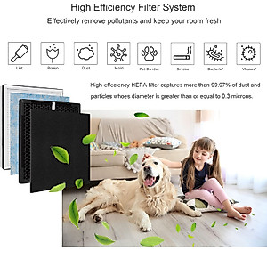 Nyingchi RP-AP001 Replacement Filter, Compatible with RENPHO Air Purifier RP-AP001, RP-AP001S, and RP-AP002, Part.NO#RP-AP001