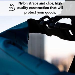 iChewie - Go Bag - Waterproof Dry Bag - Roll Top Compression Sack Keeps Gear Dry for Kayaking, Beach, Rafting, Boating, Hiking, Camping, Fishing, and more - 10L Black