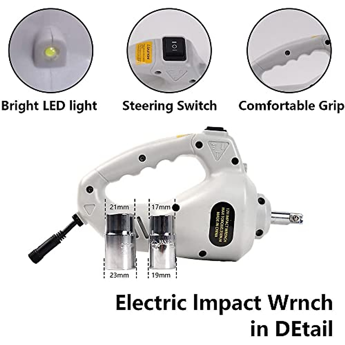Simpleout Electric Car Jack Kit - 3 Ton Vehicle Floor Jack Cars and Truck Scissor Jack Lift Trailer Jack Stands Roadside Emergency Tire Repair Kit with Power Impact Wrench