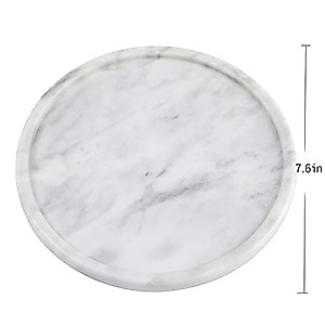 Marble Stone Decorative Tray for Counter Dresser, Nightstand or Desk for kicthen 7.8in