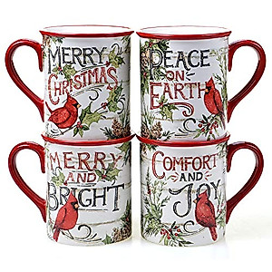 Certified International Evergreen Christmas 16pc Dinnerware, Service for 4, Multicolored