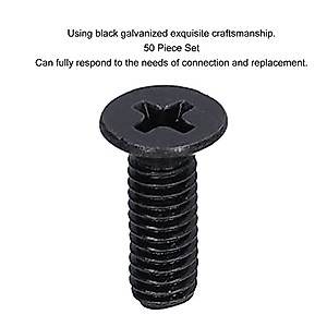 Mxzzand 50Pcs Countersunk Screw Flat M4 A2鈥?0 Connection Part for Laptop Notebook Computer Repair Maintenance(M4*12)