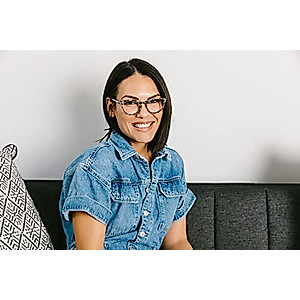 Peepers by PeeperSpecs Canyon Round Blue Light Blocking Reading Glasses, Gray Tortoise, 49 + 1.75