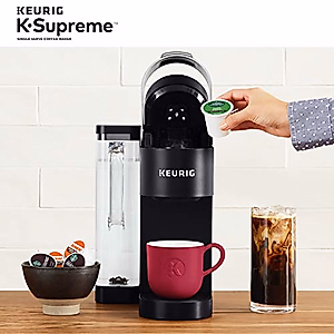 Keurig K-Supreme Coffee Maker, Single Serve K-Cup Pod Coffee Brewer, With MultiStream Technology, 66 Oz Dual-Position Reservoir, and Customizable Settings, Black