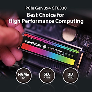 Gigastone PCIe 3.0 M.2 SSD 1TB Gen 3 NVMe SSD Gaming Internal Solid State Hard Drives Upgrade PC Laptop Storage High Speed Response for Gamers Graphic Design Creators IT Pros up to 3,400MB/s