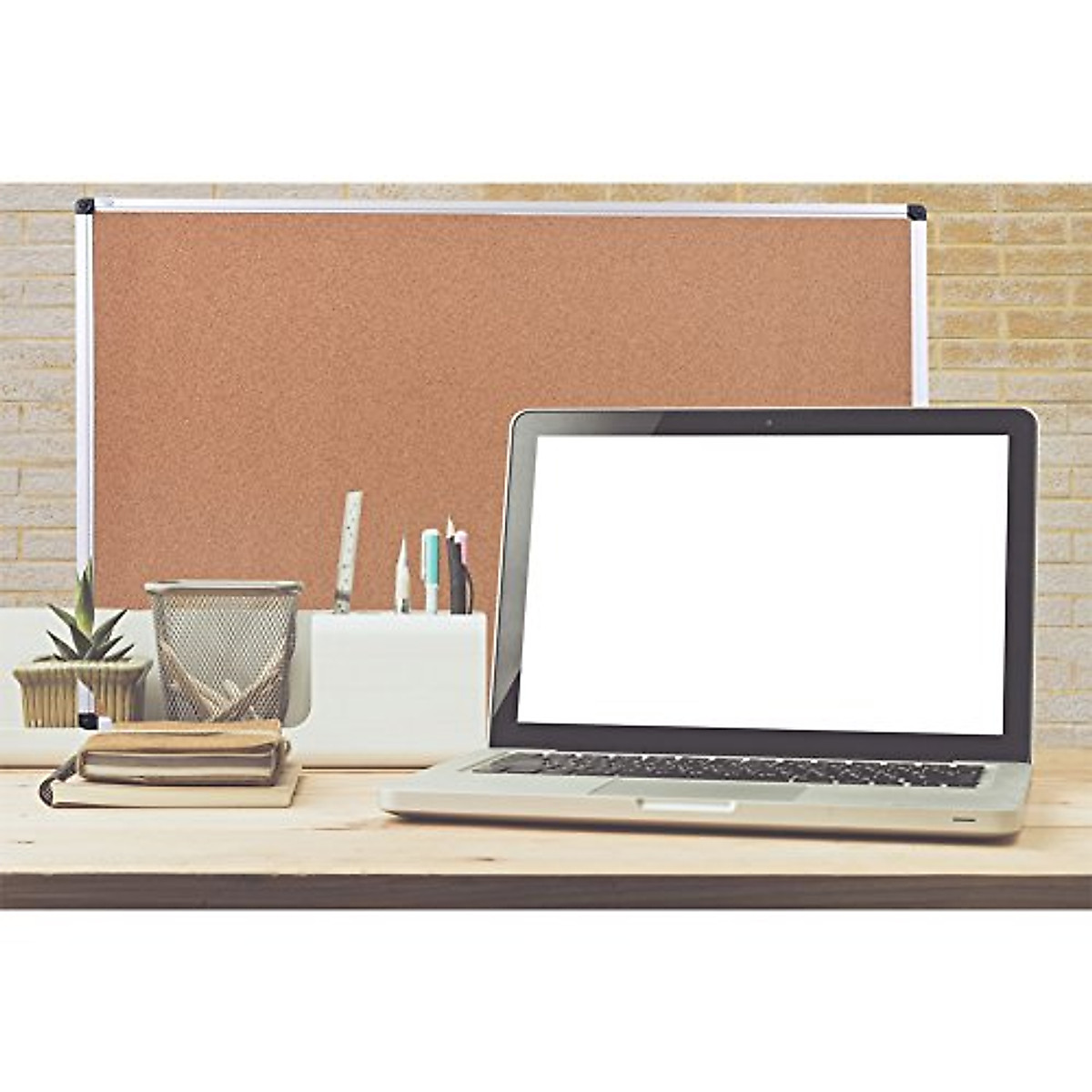 XBoard Cork Board 36 x 24, Notice Cork Bulletin Board , Corkboard with Aluminum Frame and Push Pins for Display