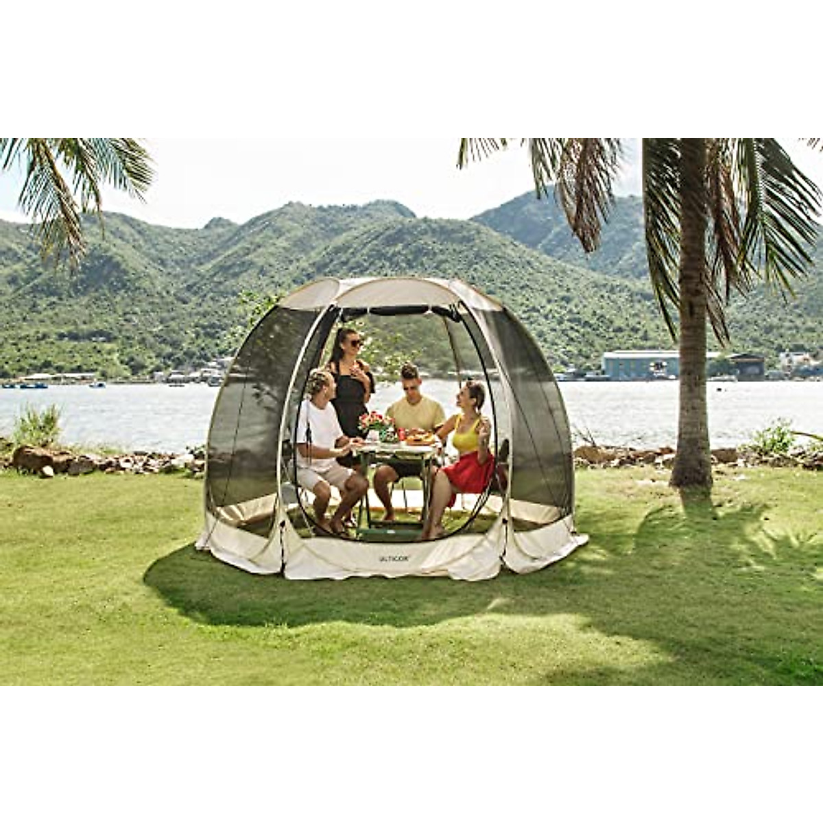 ULTICOR Canopy Outdoor Screen Tent – Instant Pop-up Screen Room Tent – Large Screen House – 4-6 Person Gazebo Canopy Tent for Picnics, BBQ, Parties, Patio & Camping, Not Waterproof (10 x 10)