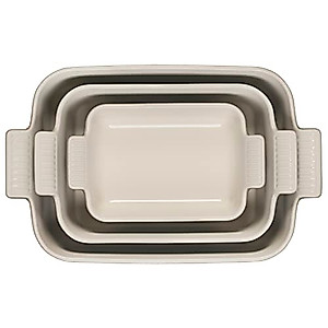 Le Creuset Stoneware Heritage Set 3 Rectangular Dishes, Artichaut