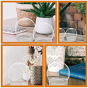 NOLITOY DIY Snow Globe 15Pcs Plastic Clear Water Globes with Screw Off Caps Empty Fillable Snow Globe Christmas Candy Jar for DIY Christmas Party Crafts Decoration 4 Inch