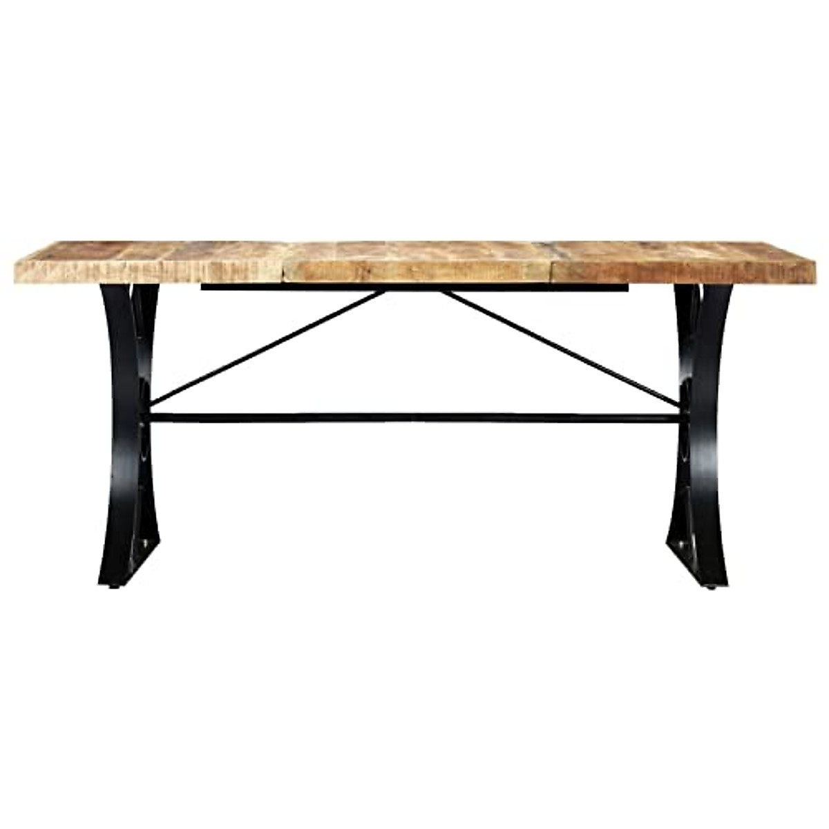 Tidyard Dining Table 70.9 x 35.4 x 29.9 Inch Solid Mango Wood Wooden Dinner Table for Kitchen, Bistro, Home Furniture