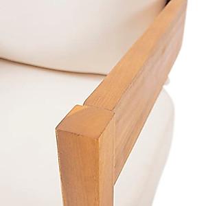 Christopher Knight Home 318048 Brooklyn Club Chair, Teak + Beige